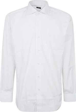 Barba Homme, Chemises, Blanc, Taille: 5XL Neck Shirt