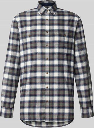 Christian Berg Regular Fit Freizeithemd aus Flanell mit Button-Down-Kragen