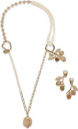 Max Mara Schmuckset Halskette und Ohrringe 2615751104650 Goldfarben