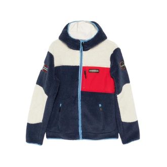 Napapijri Sweat &agrave; capuche en polaire Yupik zipp&eacute; - Homme - Sport - Multicolore - Taille: XL