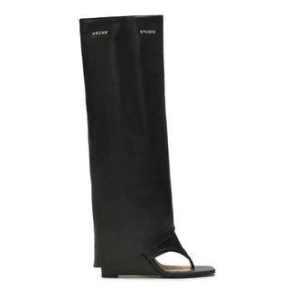 Kazar Sandalen auf einer Plateausohle mit einem hochgeklappten langen Oberteil - - Shoes - Damen - Schwarzk - 36 EU