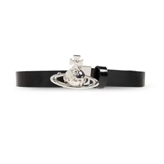 Vivienne Westwood Femme, Accessoires, Noir, Taille: M/L Ceinture en cuir &agrave; boucle Orb