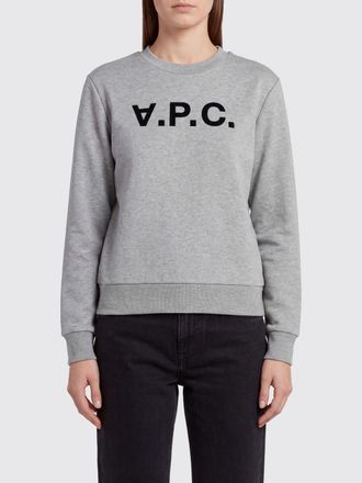 A.P.C. A. P.C. Sweat-shirt &agrave; col rond en coton biologique avec logo contrastant