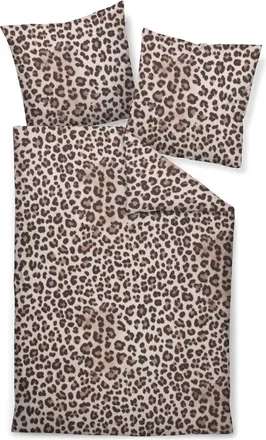 Janine Bettw&auml;sche, Braun, Textil, Graphik, 135x200 cm, Schlaftextilien, Bettw&auml;sche, Bettw&auml;sche, Satin-Bettw&auml;sche