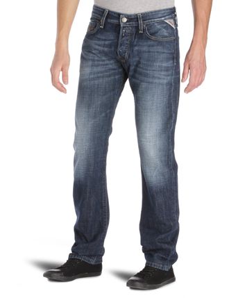 Replay jenon - Jeans Recht - Herren Gr. 33W x 34L, Bleu (Stone Washed - Indigo Stone Washed)
