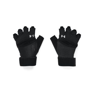 Under Armour Damen Mesh HB 2PK, atmungsaktive Gym Handschuhe mit Handfläche aus Leder, verstellbare Trainingshandschuhe mit Tasche für Schlüssel
