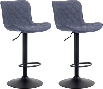 Clp Emma Bar Set de 2 tabourets bleus, tissu