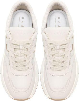 Hogan Calfskin and Mutton Trainer - Beige