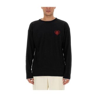 Family Fir$t Milano Logo Jersey Regular Fit Pullover - - Knitwear - Herren - Schwarzk - XL
