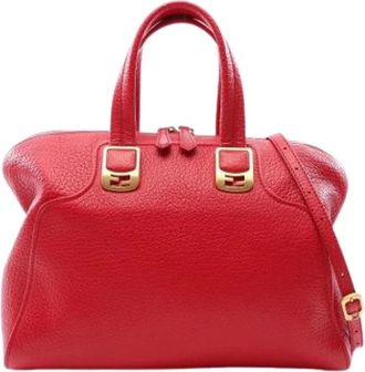 Fendi Sac &agrave; main vintage en cuir Pre-owned - Femme - Pre-owned - Rouge - Taille: ONE Size