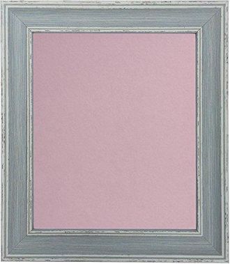 Frames by Post Scandi Bilderrahmen, Used-Look, mit rosa Rückwand, 53,3 x 25,4 cm, Blau