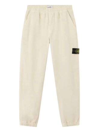 Stone Island pantalon de jogging &agrave; patch logo - Tons neutres