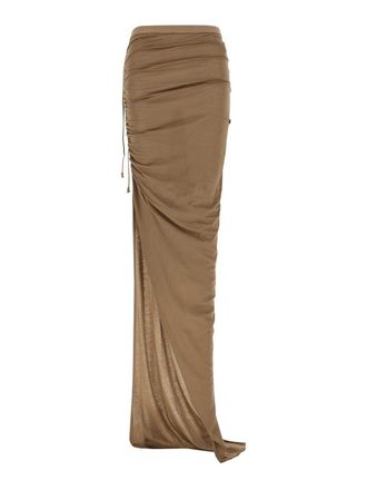 Rick Owens Jupe Midi - Beige