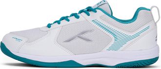 Hundred Court Star Non-Marking Professional Badminton Shoes for Mens (White/Lt Green, EU 46/UK 12/US 13) | X-Cushion Protection | Suitable for Indoor Tennis/S