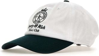 Sporty & Rich Femme, Accessoires, Blanc, Taille: ONE Size Crown Tennis Hat