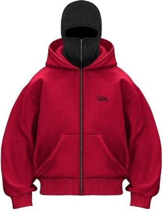 Generic Veste en polaire &agrave; double capuche pour femmes avec fermeture &eacute;clair - Sweat &agrave; capuche zipp&eacute; pour femmes Y2K - Confortable pour le salon - R&eacute;sistant au