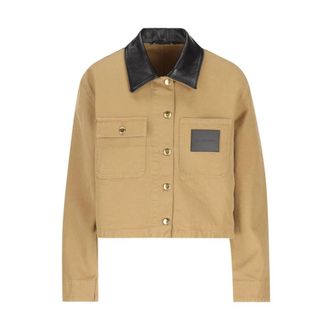 Balenciaga Cropped Workwear Jacke - - Jackets - Damen - Beige - XS
