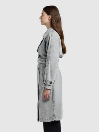 Khujo Trenchcoat Enza Damen &Uuml;bergangsmantel in Jeans-Optik