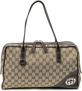 Gucci Crossbody Bags - Britt Satchel Bag - Gr. unisize - in Braun - f&uuml;r Damen