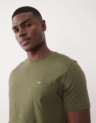 GANT T-shirt standard &agrave; logo blason - Kaki-Vert