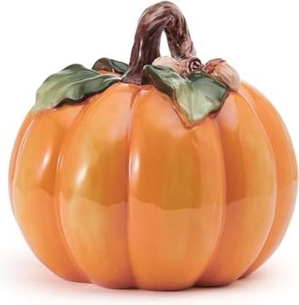 Fitz and Floyd Harvest Halloween-Kürbis-Figur, Keramik, 19 cm