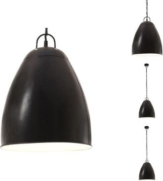 vidaXL Vidaxl - H&auml;ngelampe Industriestil 25 w Schwarz Rund 32 cm E27 - H&auml;ngeleuchte - Industrielampen - Schwarz - Eisenlampe - Wohnraumbeleuchtung