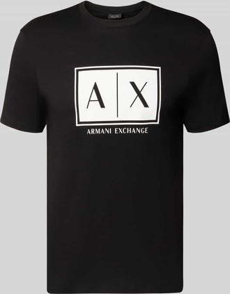 A|X Armani Exchange T-Shirt mit Logo und Rundhalsausschnitt