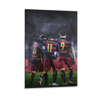 Generic Fußball-Poster Messi Neymar MSN (3), Leinwand-Kunstposter und Wandkunstdruck, moderne Familiendekor-Poster, 30 x 45 cm