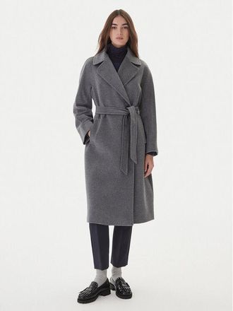 Max Mara Wollmantel Resina 2525016102 Grau Regular Fit