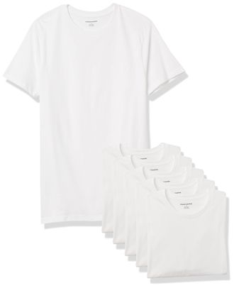 Amazon Essentials Herren Rundhals-Unterhemden aus Baumwolle, vielseitige Soft Basics, 6er-Pack, Wei&szlig;, XXL