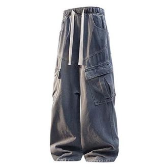 Generic Jean Homme Jeans Homme Pantalon en Jean Ample D&eacute;lav&eacute; Commerce Ext&eacute;rieur Automne/Hiver - Export-Ready, Coupe Large D&eacute;contract&eacute;e Internationale