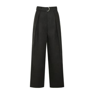 Max Mara Femme, Pantalons, Noir, Taille: 40 FR Wide Pantalons