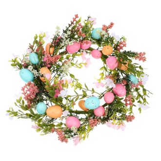 SOLUSTRE Osterkranz Zum Aufh&auml;ngen F&uuml;r Drinnen Mit Eier-Design Aus K&uuml;nstlichem Gr&uuml;n Als Heimdekoration F&uuml;r Foto-setups Langlebig Und