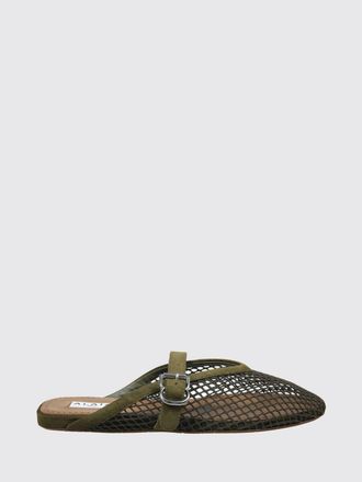 Alaia Mules mit niedrigem Absatz aus Mesh-Nylon und Wildleder mit Riemen