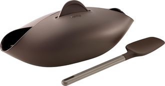 Lékué Set, Brotbackschale, braun, 28 x 23 x 13 cm + Löffel