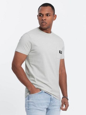 Ombre T-Shirt Casual Herren-T-Shirt mit aufgesetzter Tasche