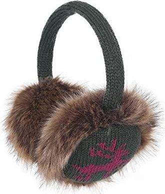 ZLYC Hiver Cache Fausse fourrure Cache-oreilles pour Femmes(Vert Élan, Rose)