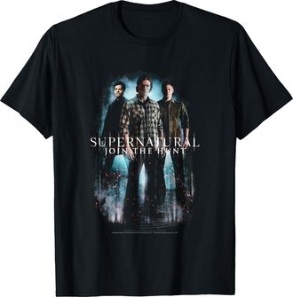 SuperNatural T-Shirt für Erwachsene und Unisex-Fans in Schwarz, Kurzarm, Regular Passform, Klein (US)