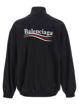 Balenciaga Logo-Embroidered Sweatshirt - Black