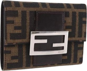 Fendi Portefeuille vintage Zucca Canvas Pre-owned - Femme - Pre-owned - Brun - Taille: ONE Size