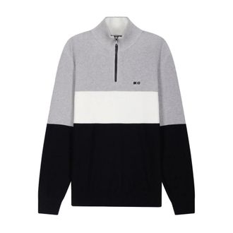 Eden Park Homme, Pulls, Multicolore, Taille: M Pull à col montant zippé