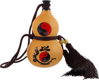 Amosfun Nat&uuml;rliche Flaschenk&uuml;rbis Trinkflasche Handgearbeitet Mit Glattem Rand Dekorativ Und Vielseitig F&uuml;r Weinaufbewahrung Und Wohnungsdekoration Geeignet S