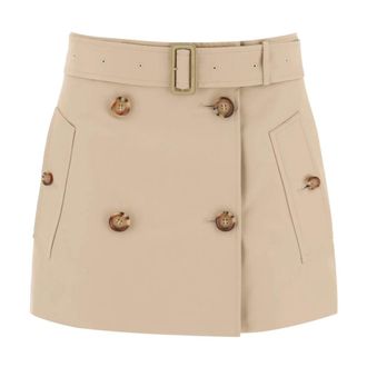 Burberry Mini Trench Jupe - Femme - Jupes - Beige - Taille: 36 FR