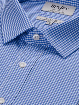 Bexley Valaire - Chemise homme bleu clair et blanc