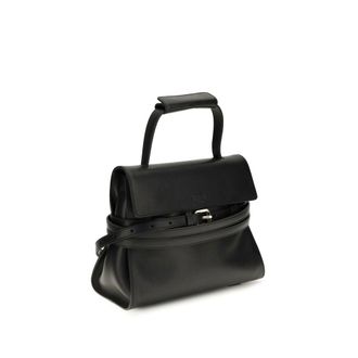 Moschino Womens Black Calf Leather Bos Taurus Shoulder Bag