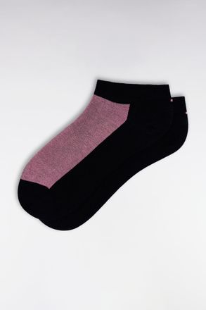 Eden Park Chaussettes Basses En Coton Stretch M&eacute;lang&eacute; Bicolores Ciel Et Marine