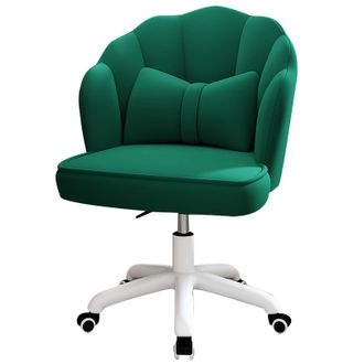 Generic Samt-Schminkstuhl mit niedlichem Bl&uuml;tenblattmuster, 360&deg; drehbar, ergonomischer B&uuml;rostuhl f&uuml;r Wohnzimmer, Homeoffice, Schlafzimmer f&uuml;r ambitionierte B