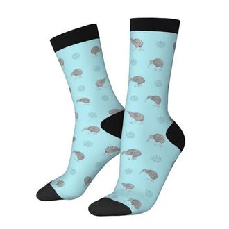 Generic Classiques Homme Chaussettes Oiseaux Kiwis Gris-Bleus Socks Confortables Chaussettes De Sports Pour Courir Cyclisme Marche 40Cm