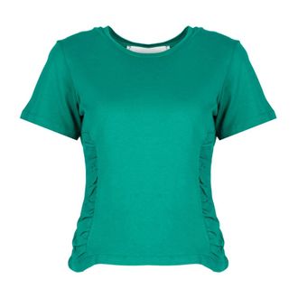 Silvian Heach Femme, Tops, Vert, Taille: 36 FR T-shirt ajusté à col rond