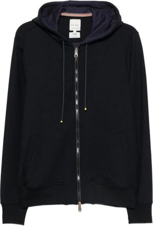 Paul Smith SweaT-shirt z fermetureure &eacute;clair et capuche - Homme - Sweatshirts et sweats &agrave; capuche - Bleu - Taille: M